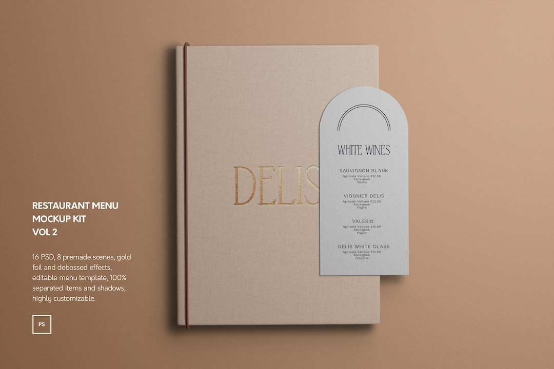 Restaurant Menu Mockup 2.0 - Etsy