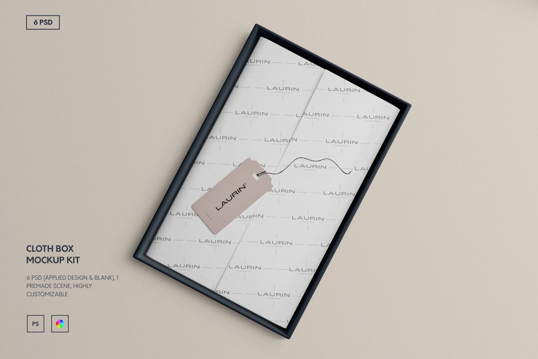 Apparel Cloth Box Mockup Kit & Gold Foil - Etsy