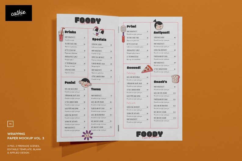 Fast Food Menu Mockup VOL. 1 - Etsy