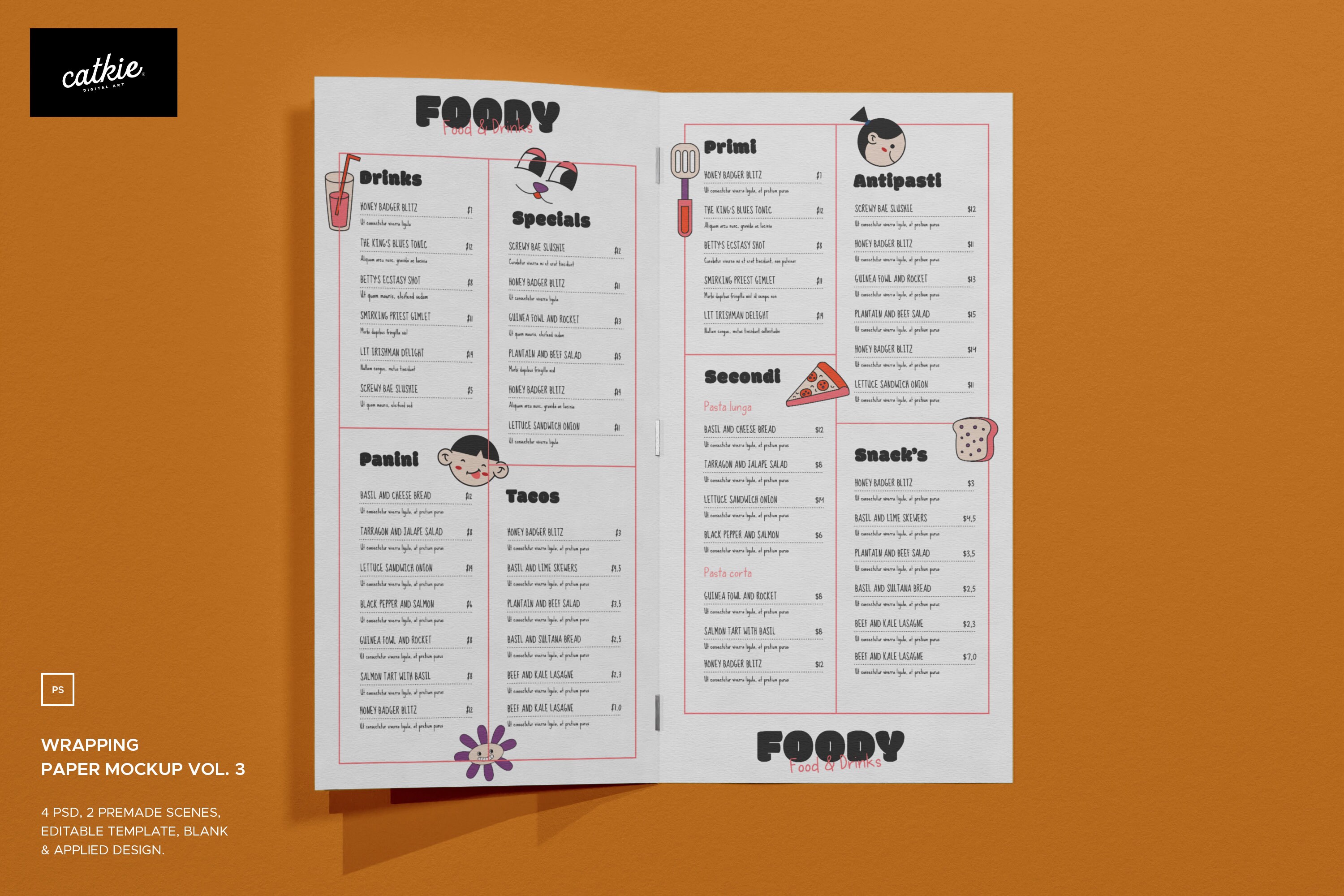Fast Food Menu Mockup VOL. 1 - Etsy
