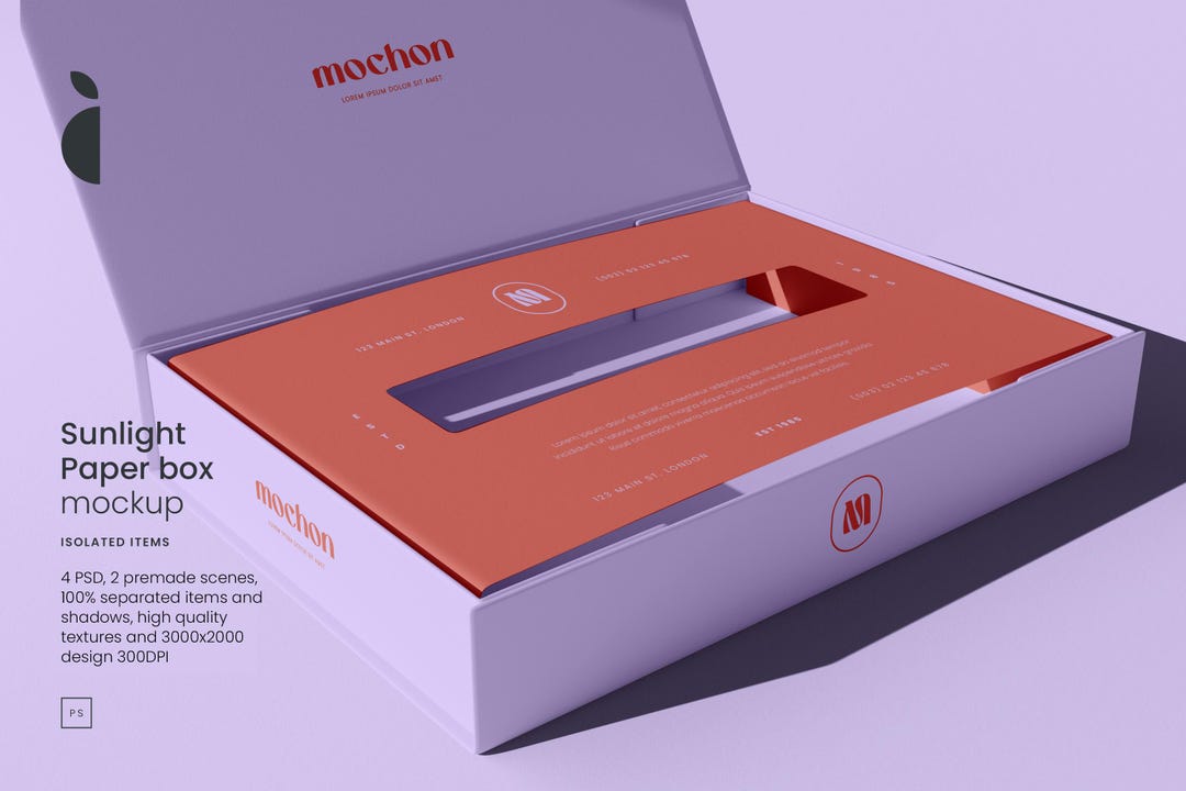 Sunlight Magnetic Product Box Mockup VOL.2 - 4 High-resolution PSD & 2 ...