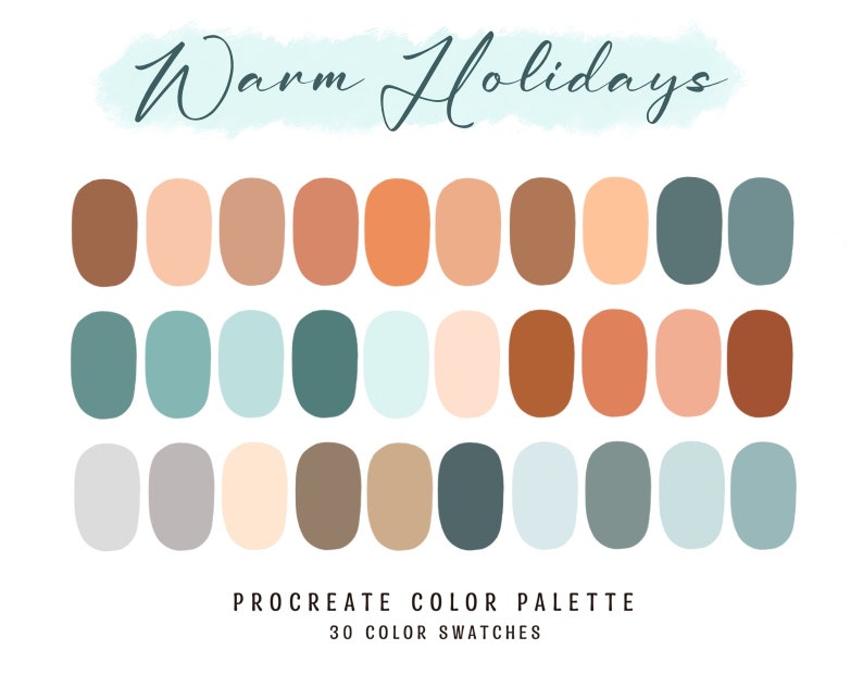 Procreate Color Palette Bundle Warm & Cosy Color Swatches - Etsy