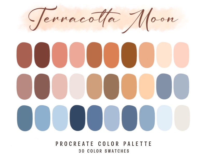 Procreate Color Palette Bundle Warm & Cosy Color Swatches - Etsy
