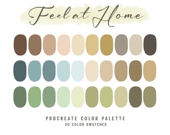 Earth Tones Procreate Color Swatches - Etsy