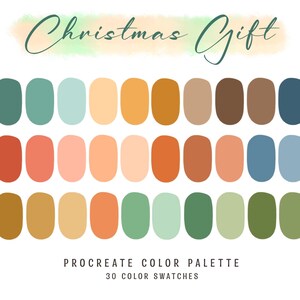 Christmas Gift Procreate Color Palette Procreate Swatches - Etsy