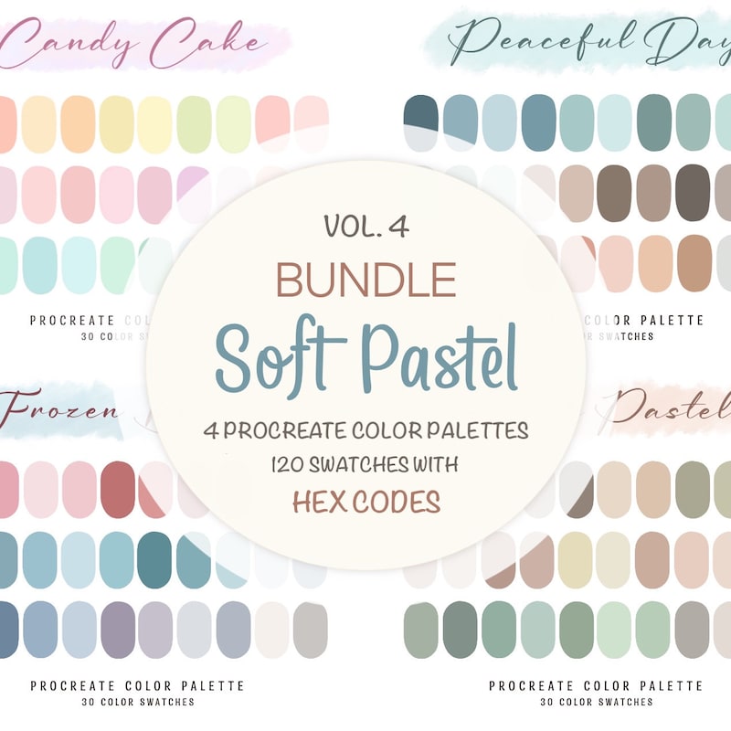 Pastel Color Palette Procreate - Etsy