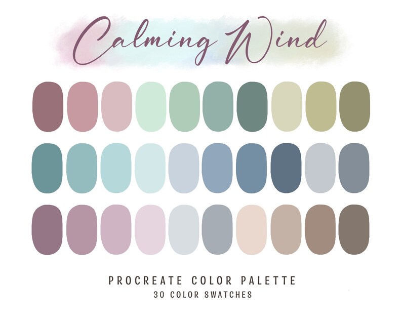 Procreate Color Palette Calm Tones Procreate Swatches Ipad | Etsy Procreate Color Palette Calm Tones Procreate Swatches Ipad | Etsy