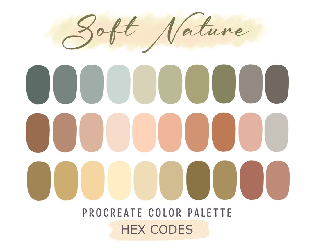 Procreate Color Palette/hex Codes/procreate Swatches/pastel Palette ...
