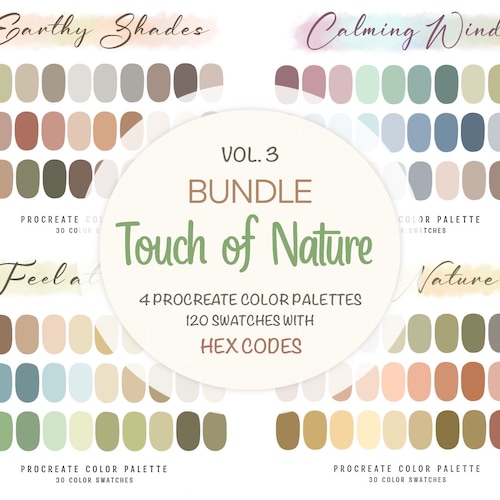 Procreate Color Palette Bundle Floral Colors HEX Codes - Etsy