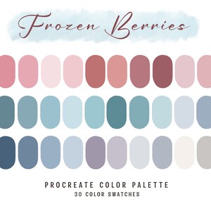 Procreate Color Palette Pastel Tones Procreate Swatches Color | Etsy
