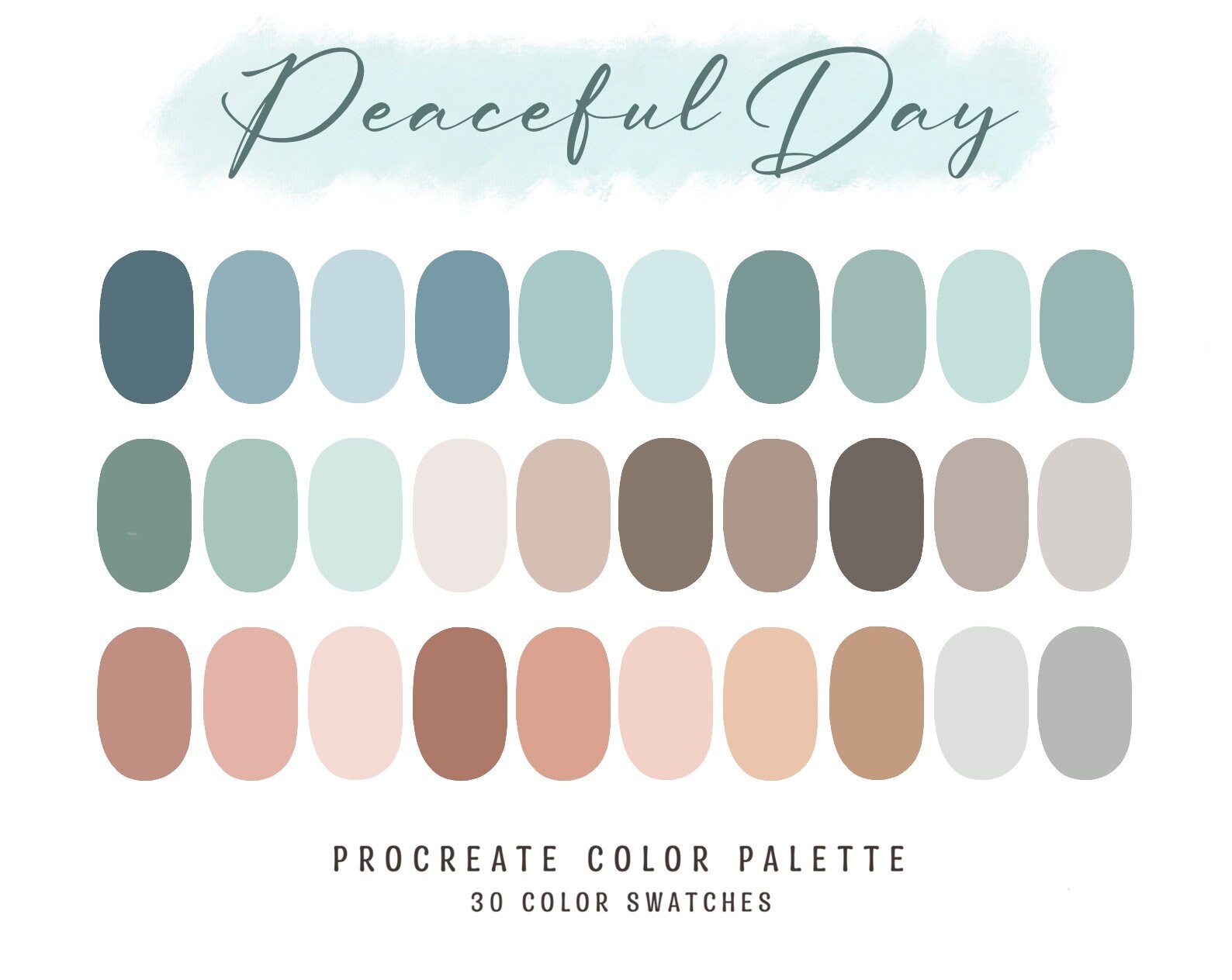 Procreate Color Palette Neutral Tones Procreate Swatches - Etsy