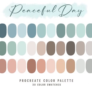 Procreate Color Palette Neutral Tones Procreate Swatches | Etsy