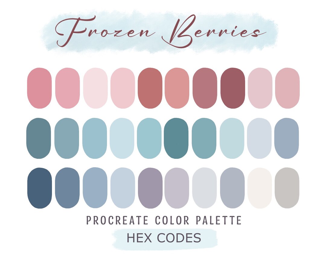 Procreate Color Palette Pastel Tones Procreate Swatches Hex Codes Color Swatches Ipad