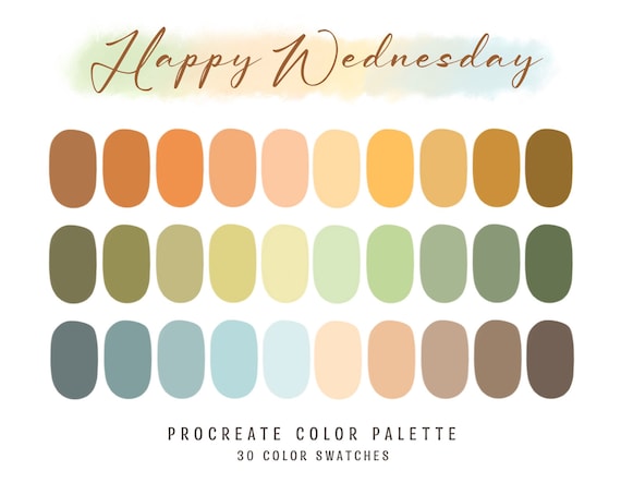 Happy Procreate Color Palette Procreate Swatches Ipad | Etsy