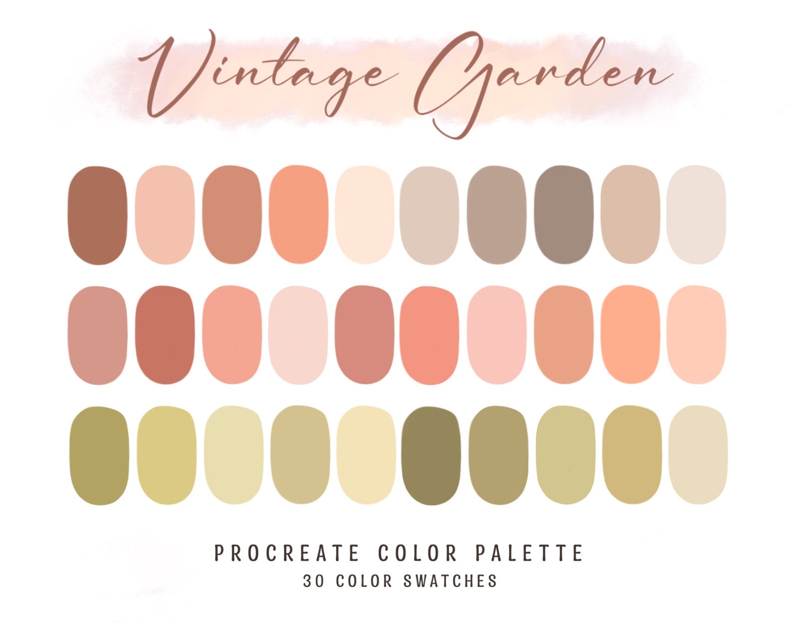 Procreate Color Palette Bundle Floral Colors Color Swatches - Etsy