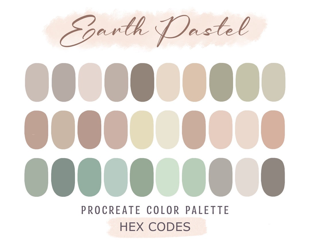 Procreate Color Palette Neutral Tones/hex Codes/procreate Swatches ...