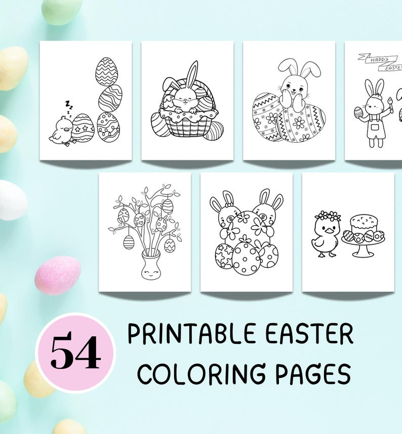 54 Easter Coloring Pages for Kids | Classroom Easter Party Activity ...