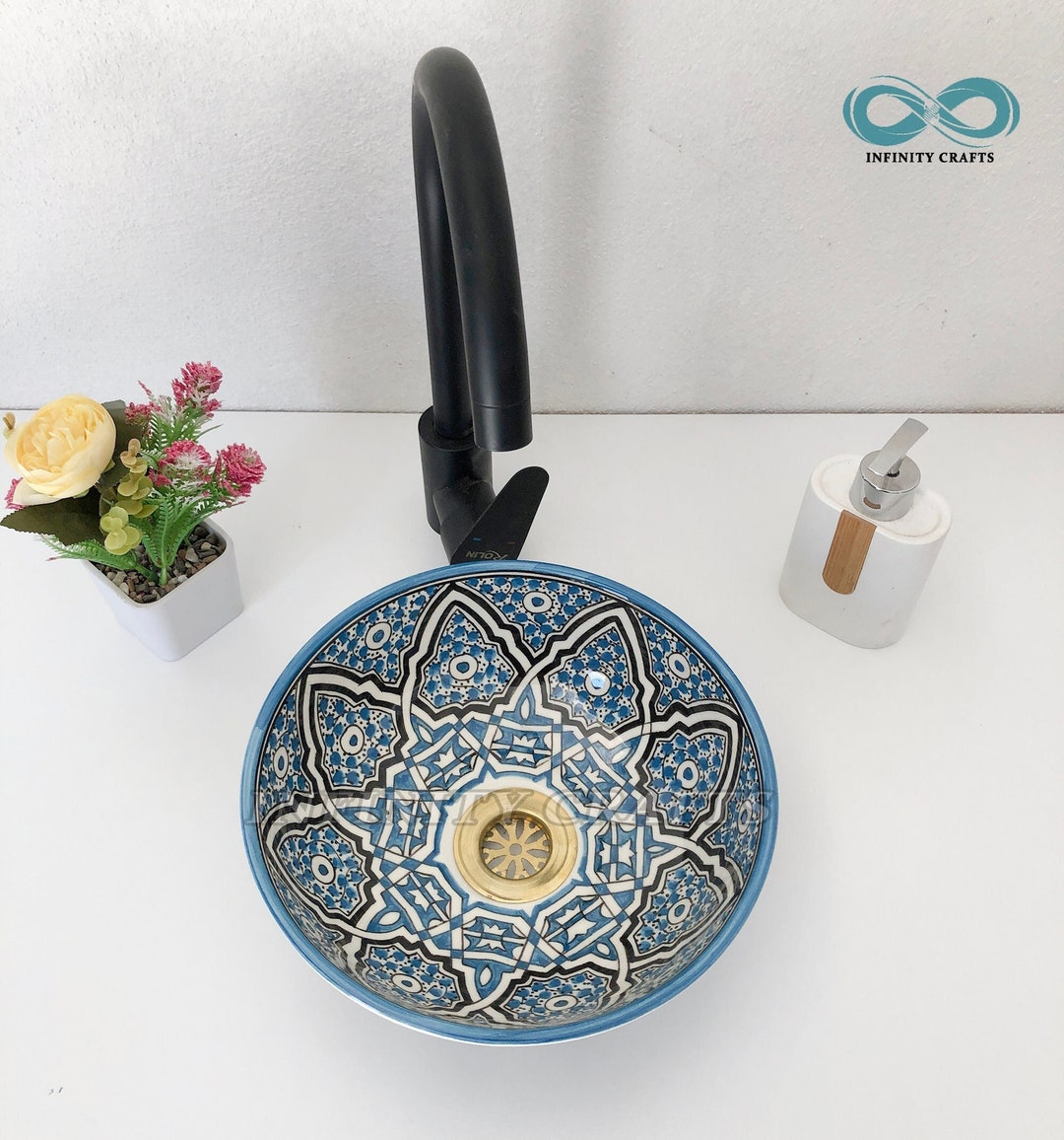 Moroccan Ceramic Sink 100% Handmade Luxury Bathroom Modern - Etsy