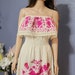 Dress M to XXL Mexican off Shoulder Dress.tenango Hand Embroidered ...