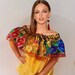 Hand Embroidered Chiapaneca Blouse. Colorful Mexican Blouse ...