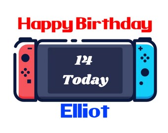Nintendo Birthday Card | Etsy