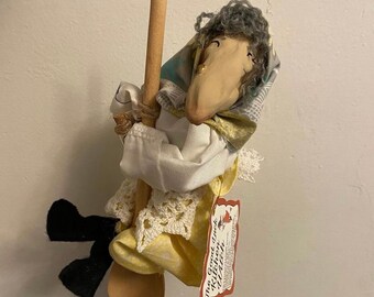 Vintage German Good Luck Kitchen Witch Doll for Hanging Fairy - Etsy