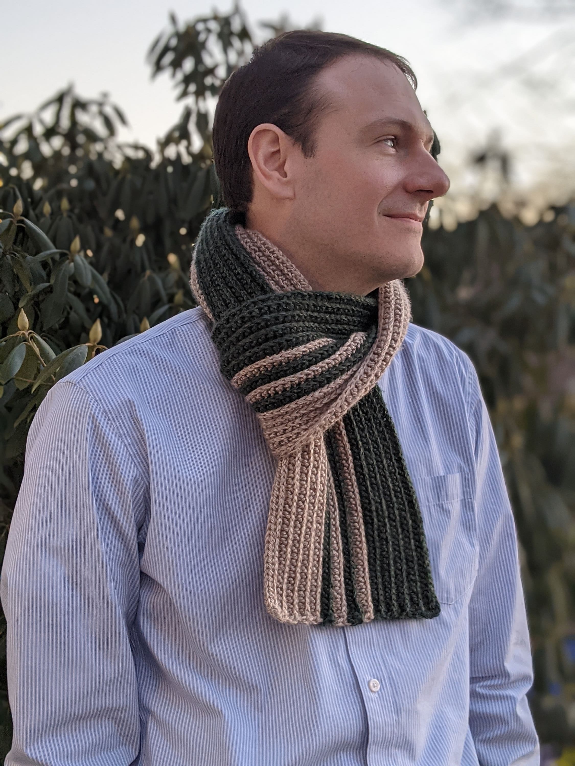 The Double Stripe Scarf Crochet Pattern PDF - Etsy