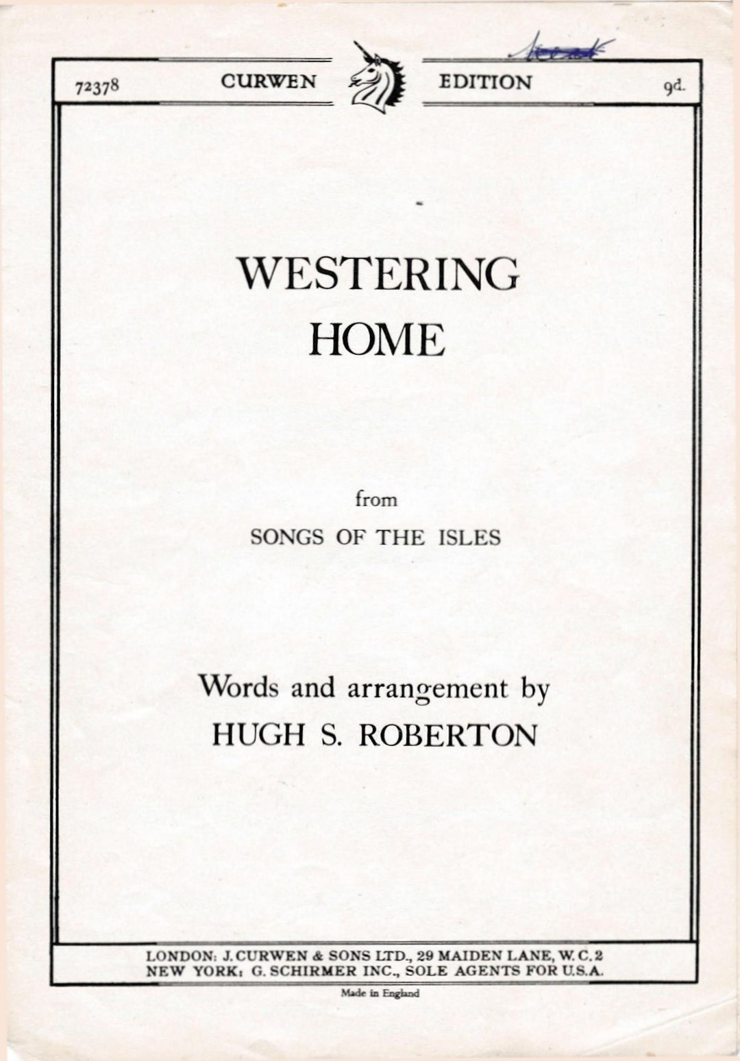 Westering Home Sheet Music Download, Scottish Songs, Folk Music, Songs ...