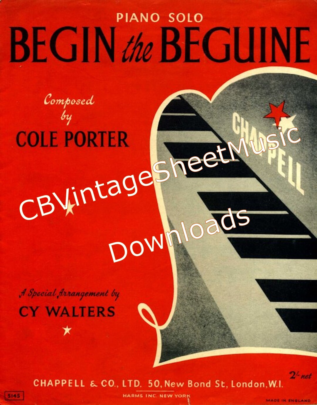 Begin the Beguine by Cole Porter Piano Solo Tune Vintage Sheet Music ...