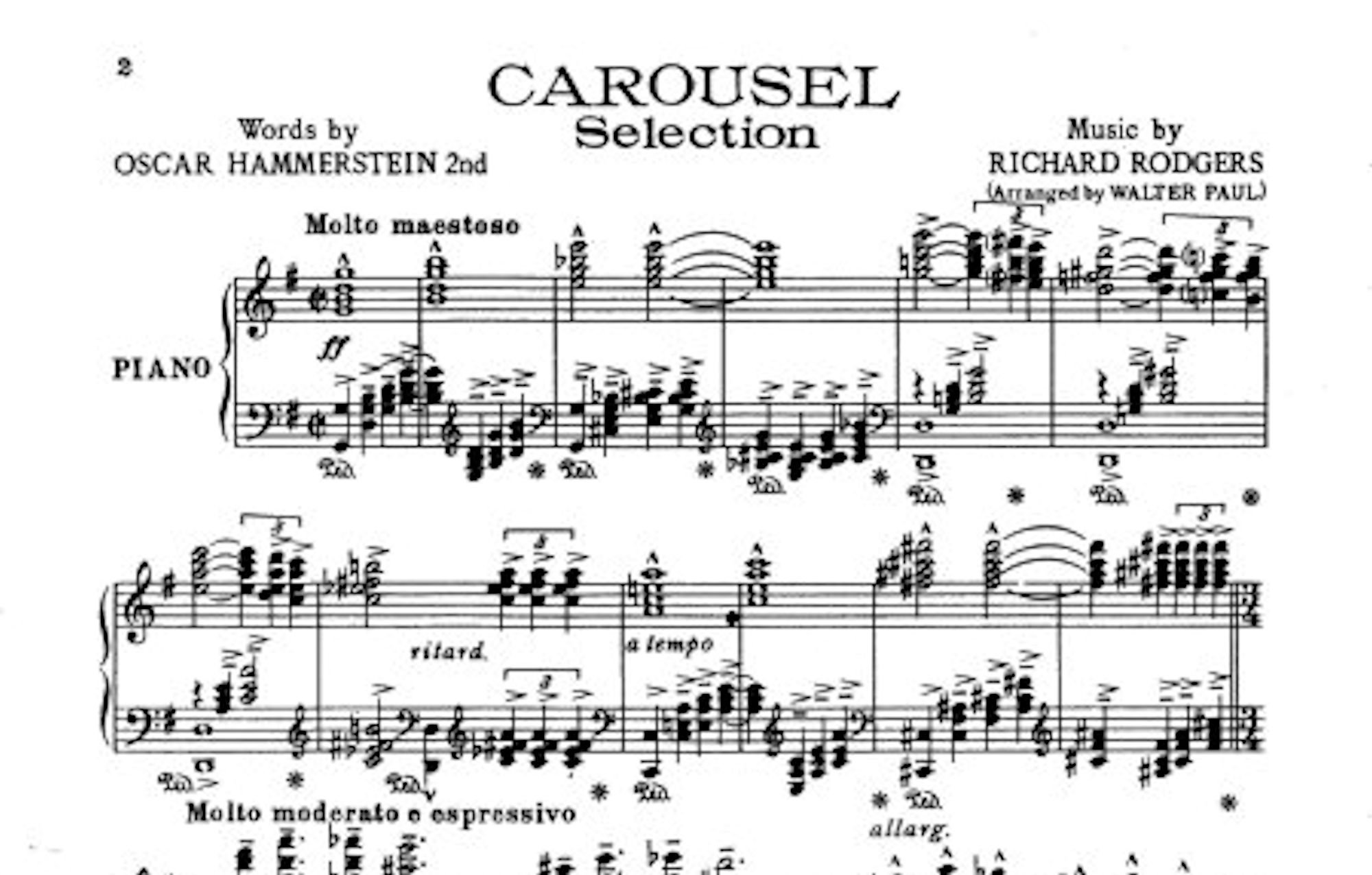 Carousel Piano Selection Sheet Music Download, Rodgers & Hammerstein ...