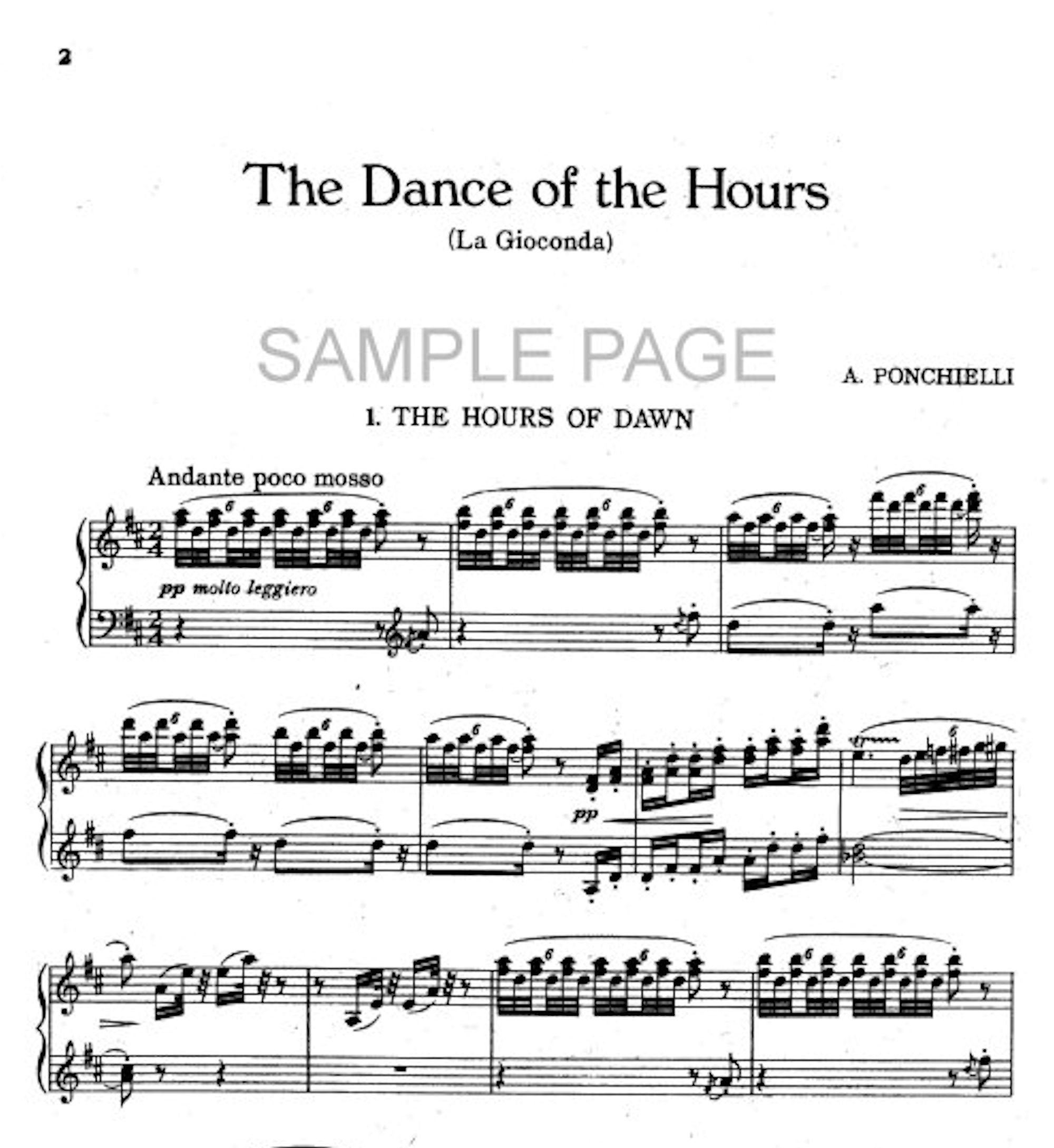 Dance of All the Hours Sheet Music Download Ballet From the - Etsy