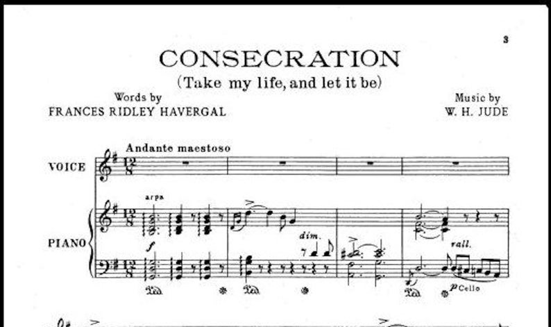 Consecration Take My Life and Let It Be Sacred Christian Communion Song ...