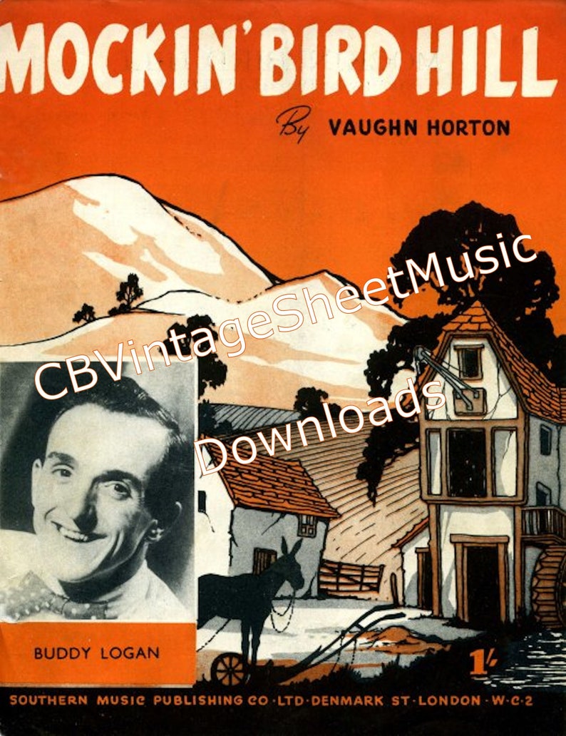 Mockin Bird Hill Buddy Logan Song Sheet Music Download Popular 1950s ...