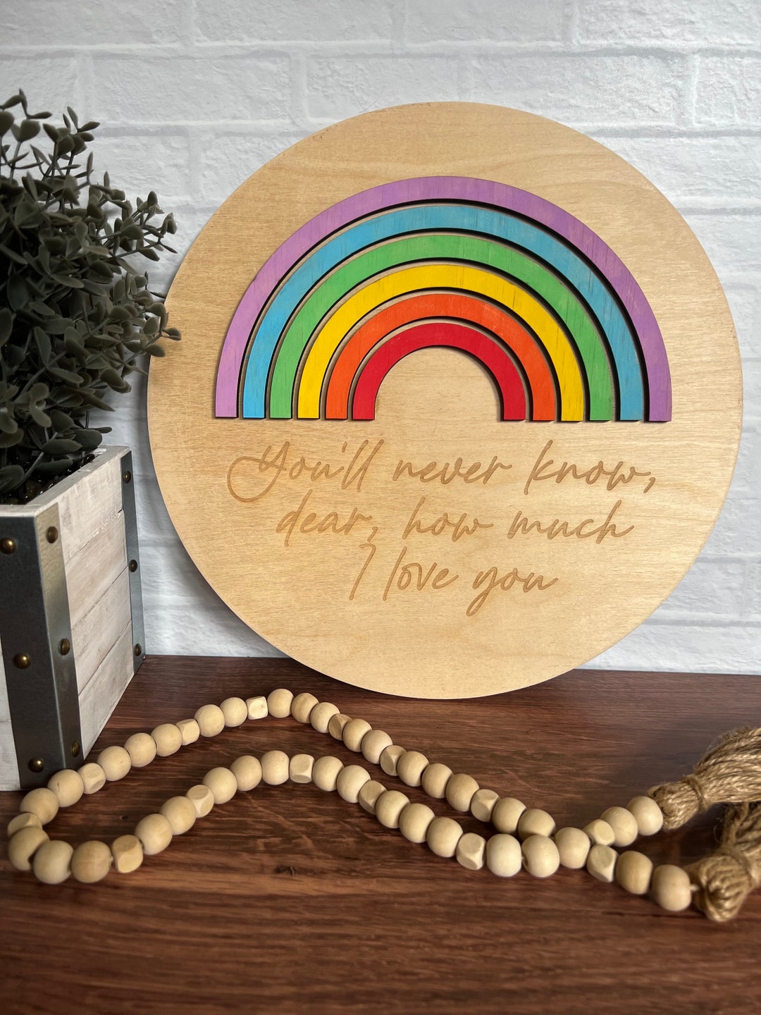 You'll Never Know Dear Sign, I Love You SVG, Nursery Cut File, Sign for ...