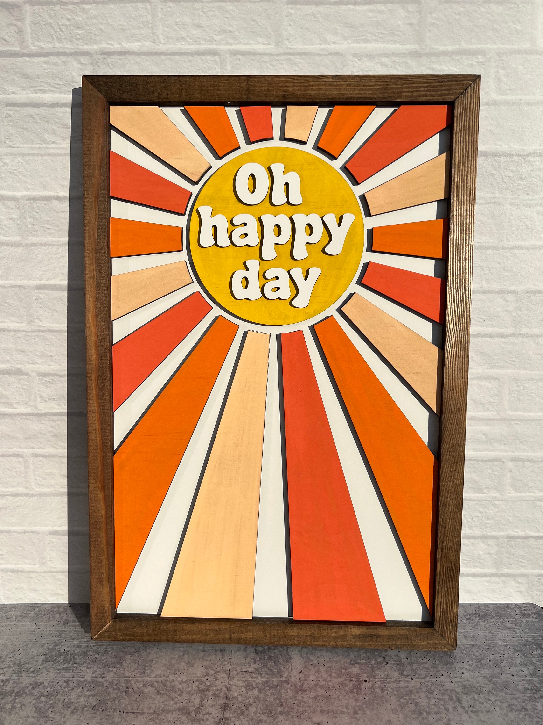 Boho Sun SVG, Oh Happy Day Sun SVG, Laser Cut File for Boho Sun, SVG ...