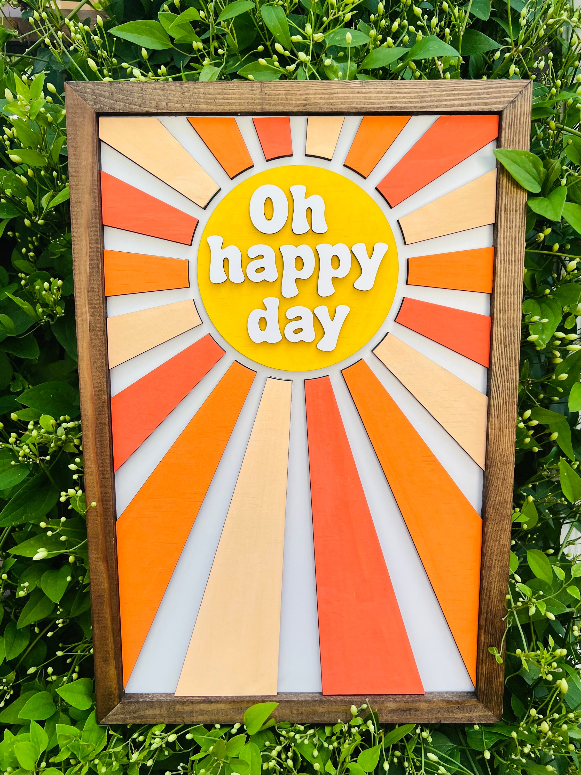 Boho Sun SVG, Oh Happy Day Sun SVG, Laser Cut File for Boho Sun, SVG ...