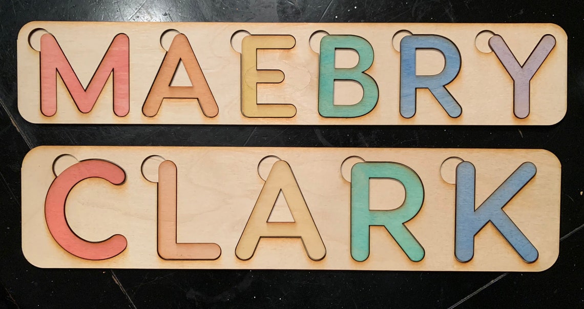 Name Puzzle SVG File Glowforge Puzzle SVG SVG Digital | Etsy