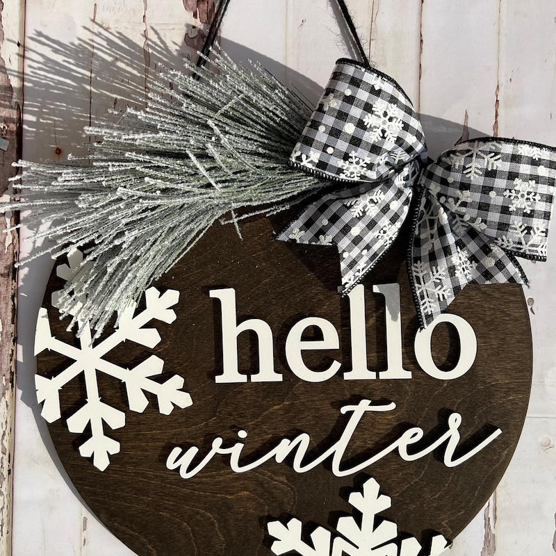 Hello Winter Sign - Etsy