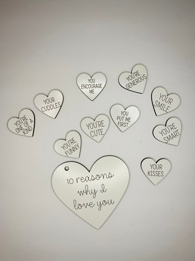 Reasons Why I Love You Hearts SVG, Valentines Day Gift for Significant ...