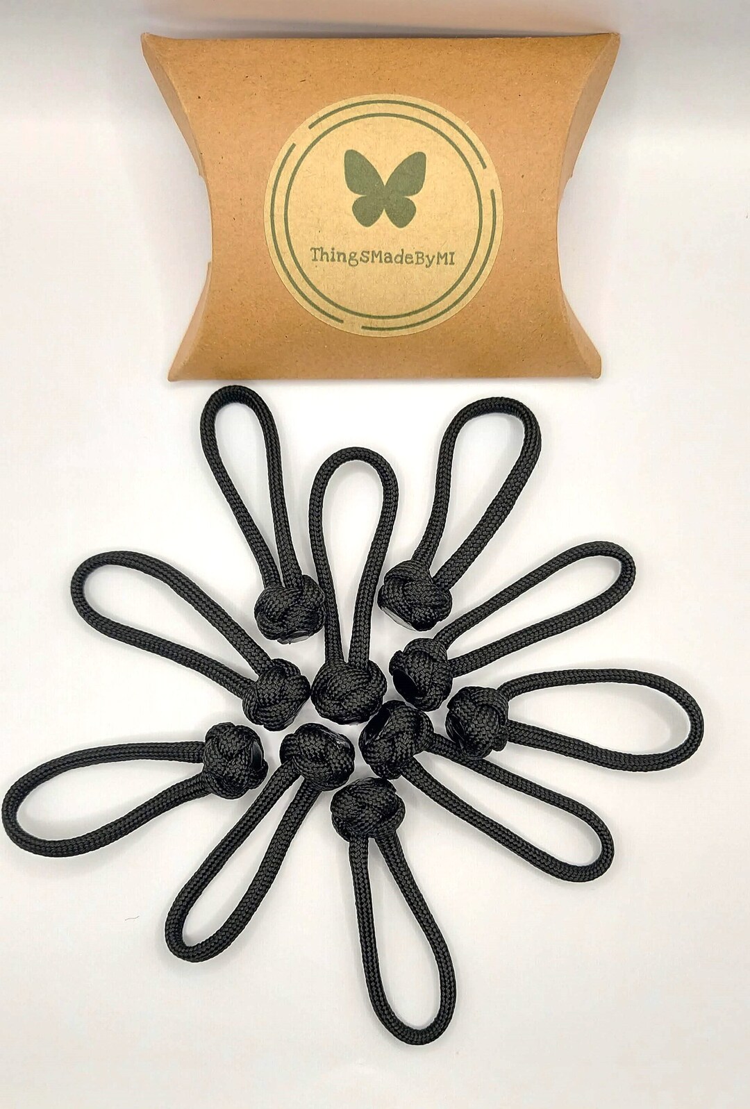 Big Black Paracord Zipper Pulls, Zipper Replacement, Gym Bag Zipper ...