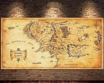Map of Middle Earth Poster | Etsy