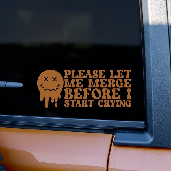 Please Let Me Merge Bumper Sticker - Etsy