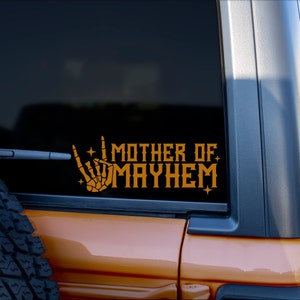 Mother of Mayhem Vinyl Car Decal Sticker. Features a Trendy Design With ...
