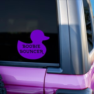 Boobie Bouncer Vinyl Decal Sticker Gift Accessory for off Road Duck ...