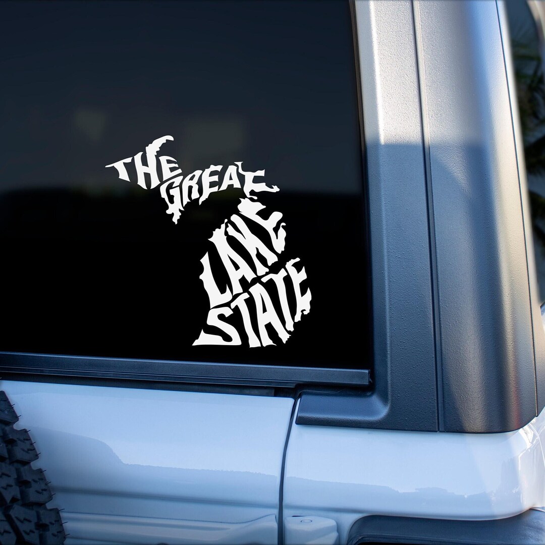Michigan State Decal Sticker " the Great Lakes State " Gift L Upper ...