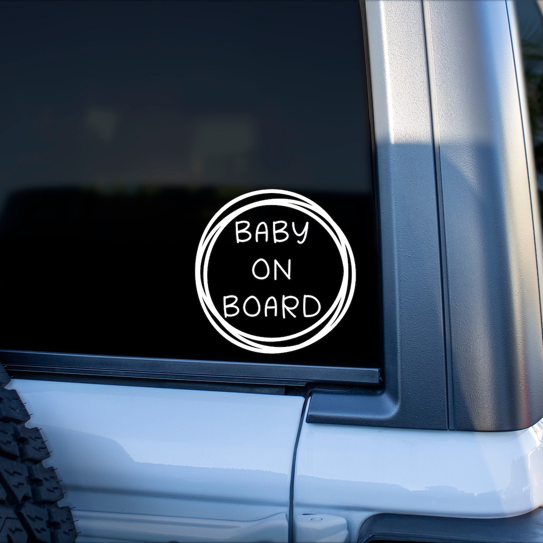 Baby on Board Vinyl Decal Sticker Gift for New Parents Mom Dad Child ...