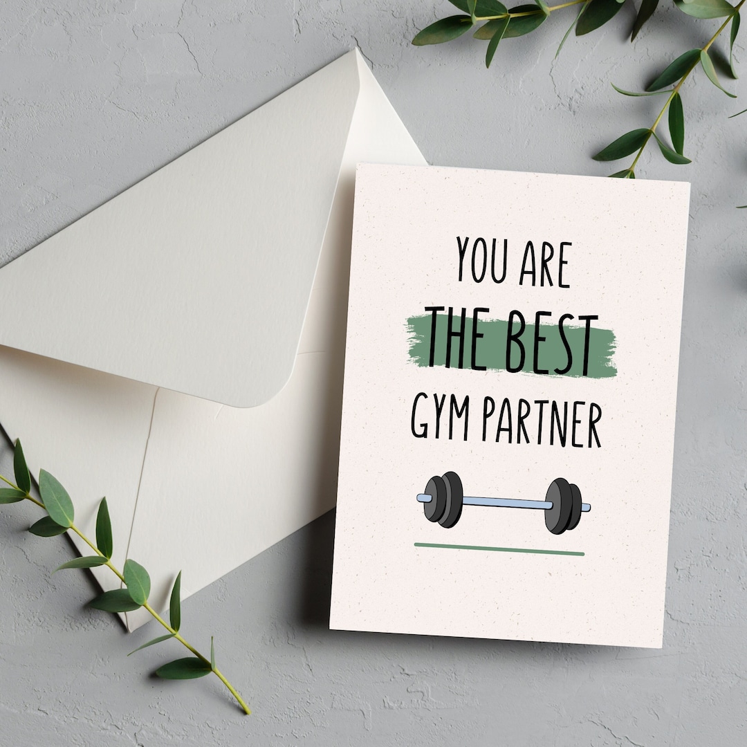 Best Gym Friend Card, Gym Boyfriend Card, Gym Buddy Card, Gym Lover ...