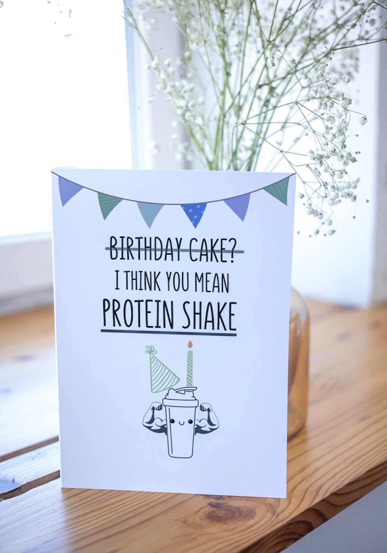 Protein Birthday Card Protein Gym Card Fitness Birthday - Etsy UK
