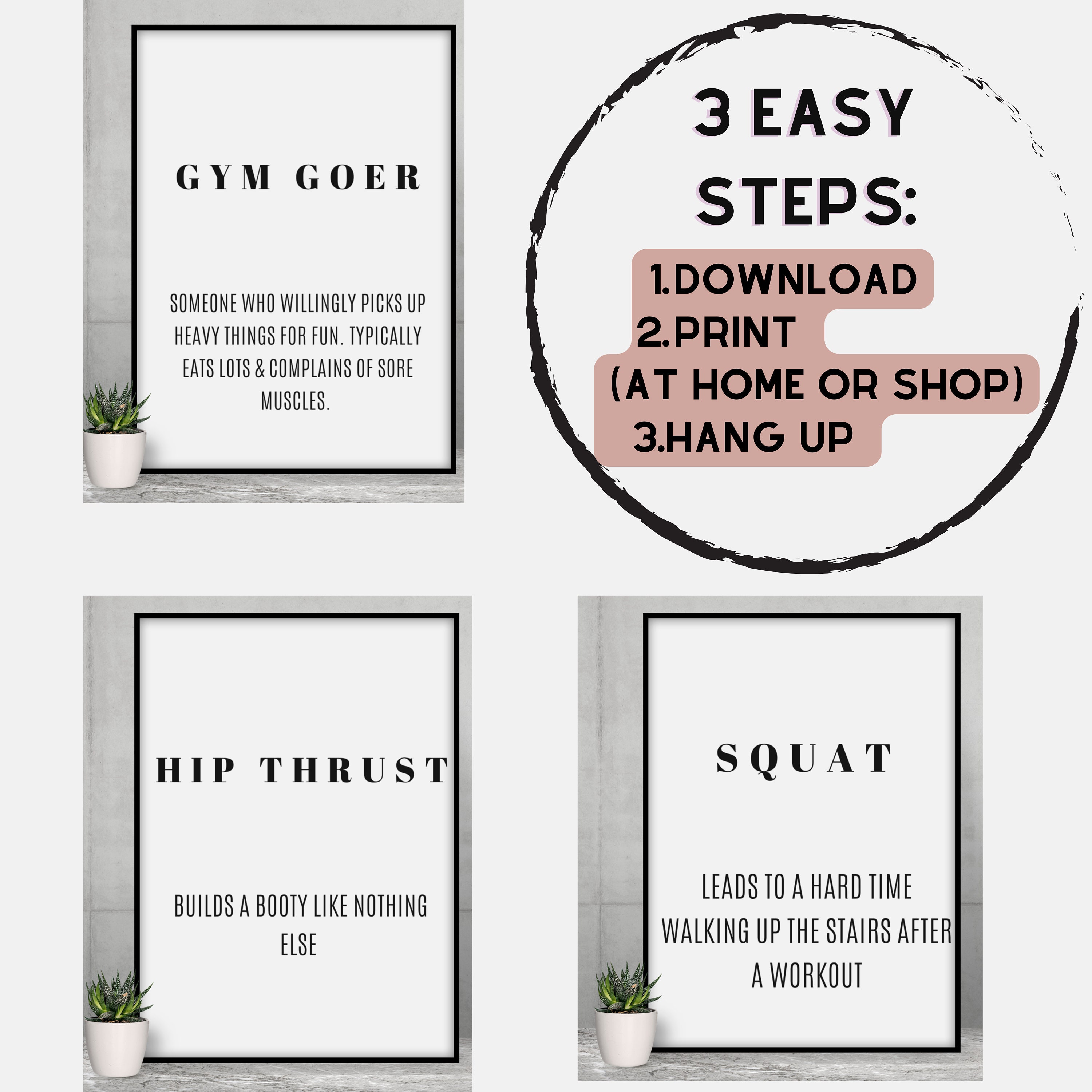 Gym Posters Pack of 10 Home Gym Wall Decorations Fitness Workout Signs Instant Download - Etsy