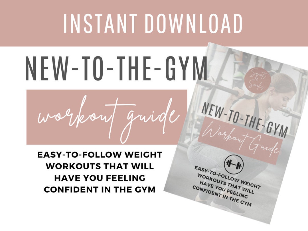 Beginner Workout Guide New to Gym Fitness Tracker, Weight Lifting Guide ...